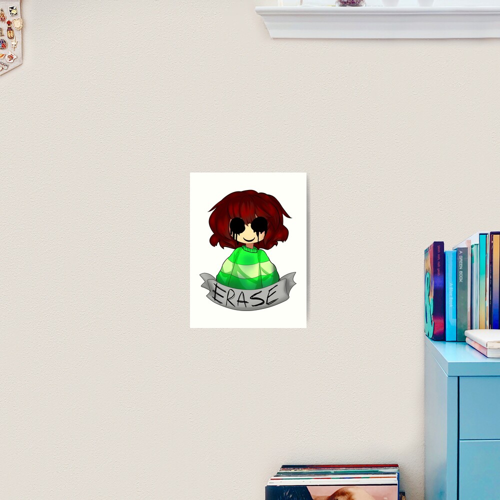 "Undertale - Chara ERASE" Art Print by kieyRevange | Redbubble