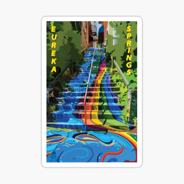 "Eureka Springs Travel Poster" Sticker for Sale by ryantufford | Redbubble