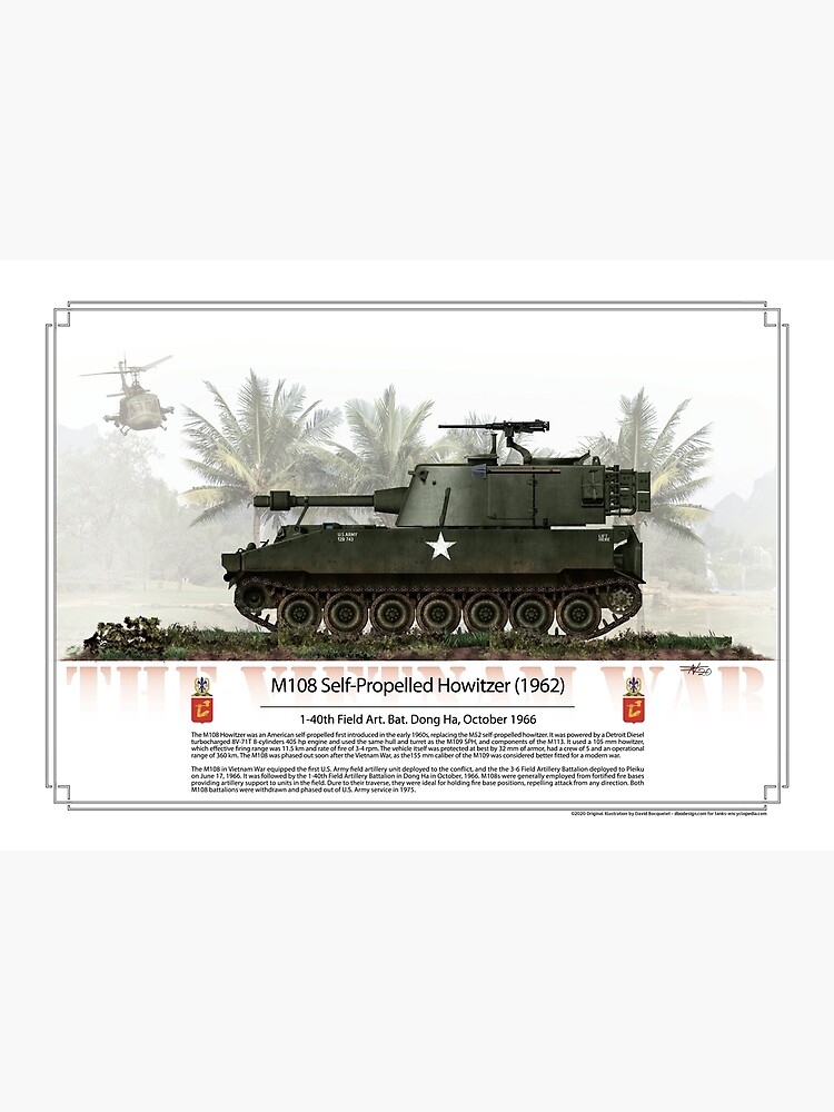 "M108 Self Propelled Howitzer, Vietnam" Poster for Sale by ...