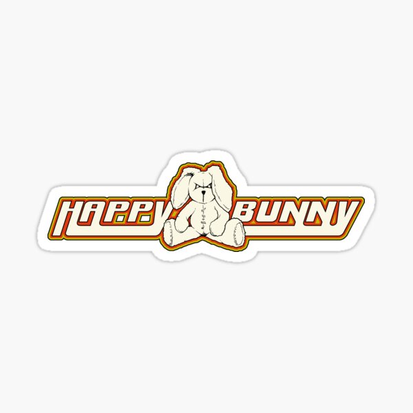 "Happy Bunny" Sticker for Sale by paullittlesnail | Redbubble