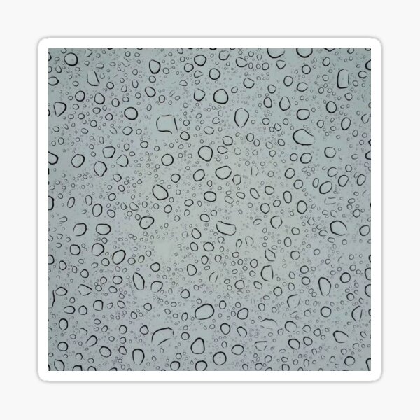 "rain droplets" Sticker by Bizarro23 | Redbubble