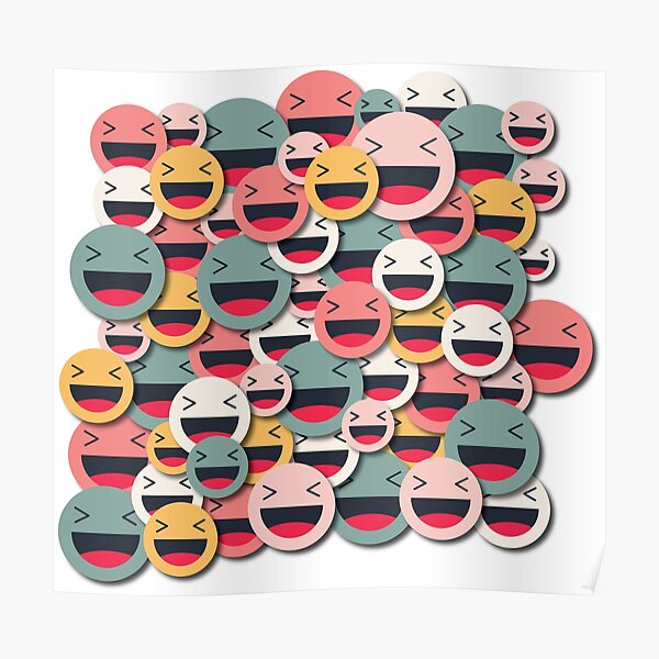 " happy smile face" Poster by derryshop | Redbubble