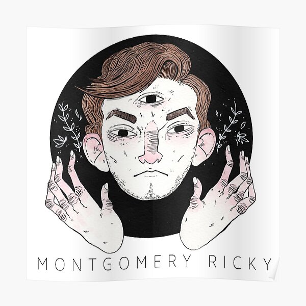 "MONTGOMERY RICKY ALBUM COVER WHITE" Poster von DesignAnchor | Redbubble