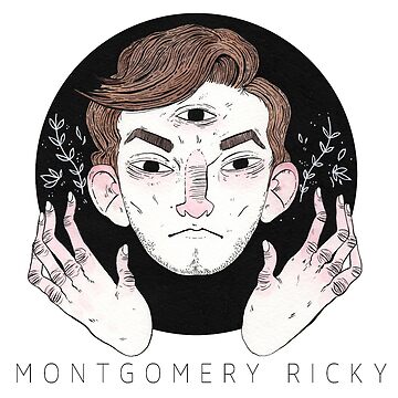 "MONTGOMERY RICKY ALBUM COVER WHITE" Sticker for Sale by DesignAnchor ...