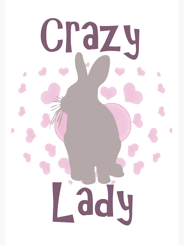 "Purple Crazy Rabbit Lady" Sticker for Sale by HangingMonkey | Redbubble