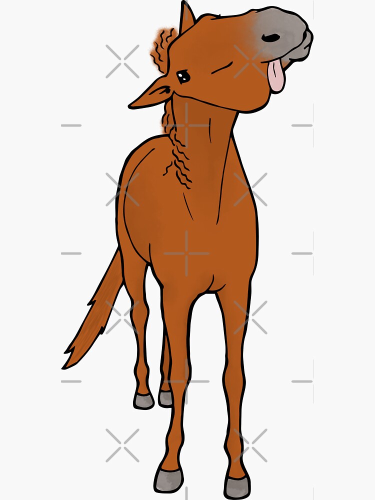 "Bello - Chestnut Thoroughbred" Sticker for Sale by HowdyDoodles ...