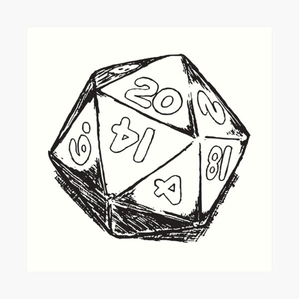 "D20 Dice" Art Print by hinomaru17 | Redbubble