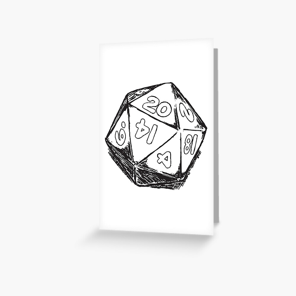 "D20 Dice" Greeting Card for Sale by hinomaru17 | Redbubble