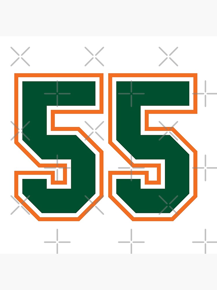 "Jersey 55 Number. Number fifty-five Straight From Miami" Poster by ...