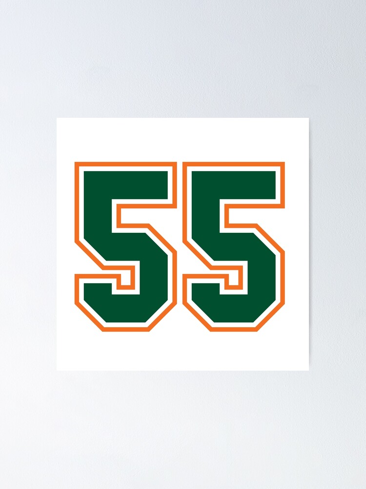 "Jersey 55 Number. Number fifty-five Straight From Miami" Poster by ...