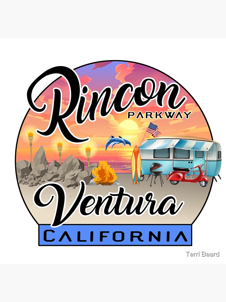 "Rincon Parkway Round Logo" Sticker by terribeard | Redbubble