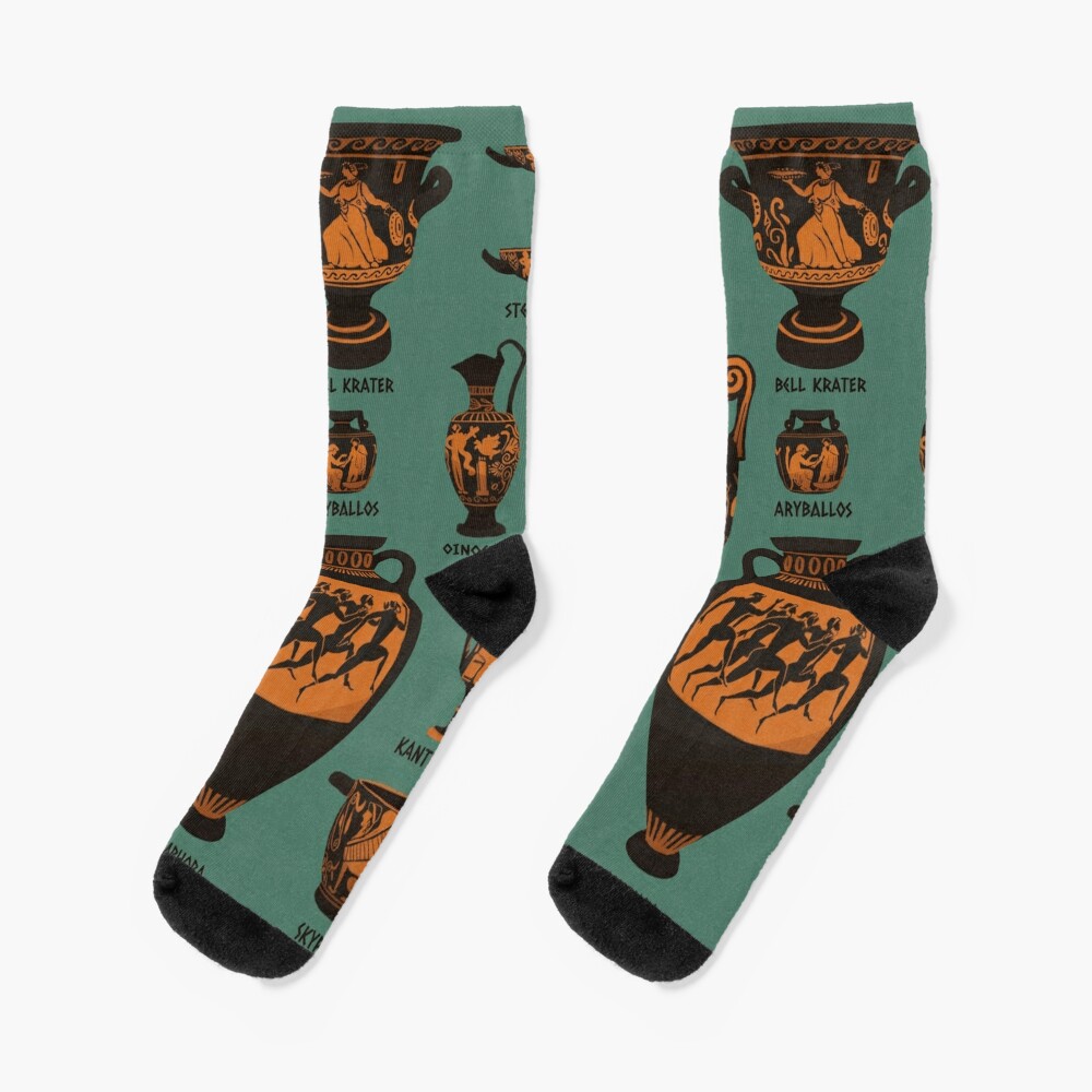 "Ancient Greek Pottery" Socks for Sale by flaroh | Redbubble