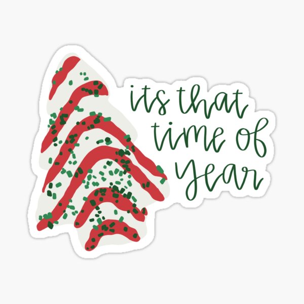 "Christmas Tree Cake" Sticker by kaleyhoggle | Redbubble