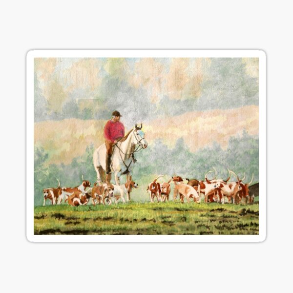 "Fox Hunt" Sticker by yvonnecarter | Redbubble
