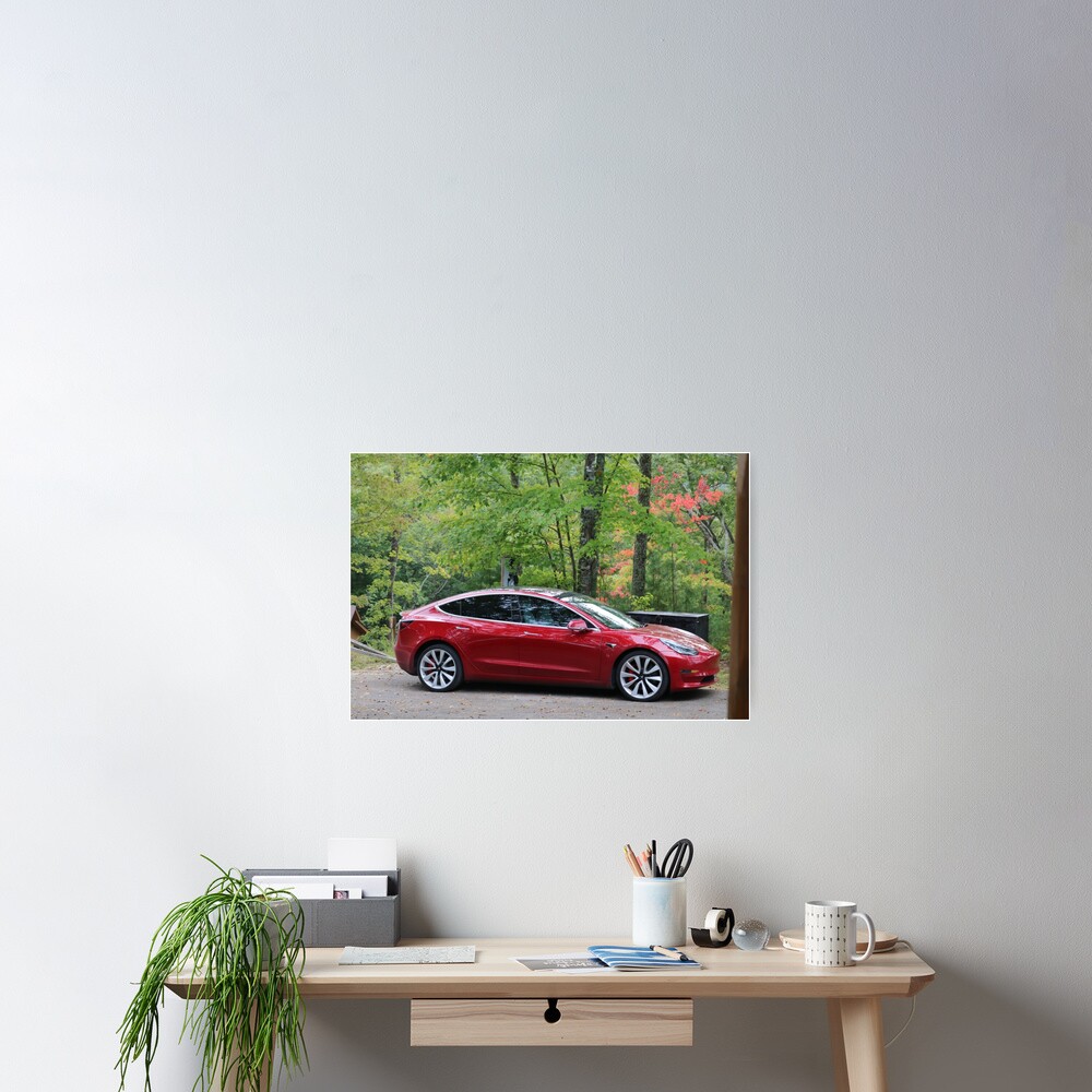 "Tesla Model 3 Performance" Poster by sgoerl | Redbubble