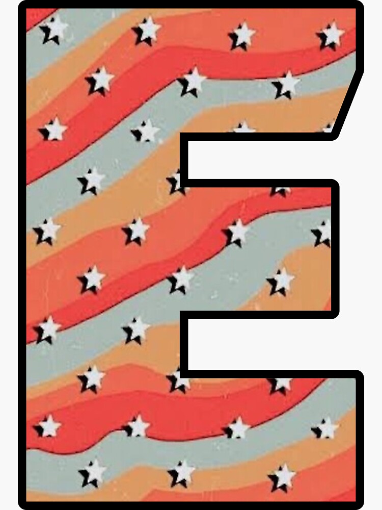 "Letter E Block Initial" Sticker for Sale by Wyliekyote | Redbubble