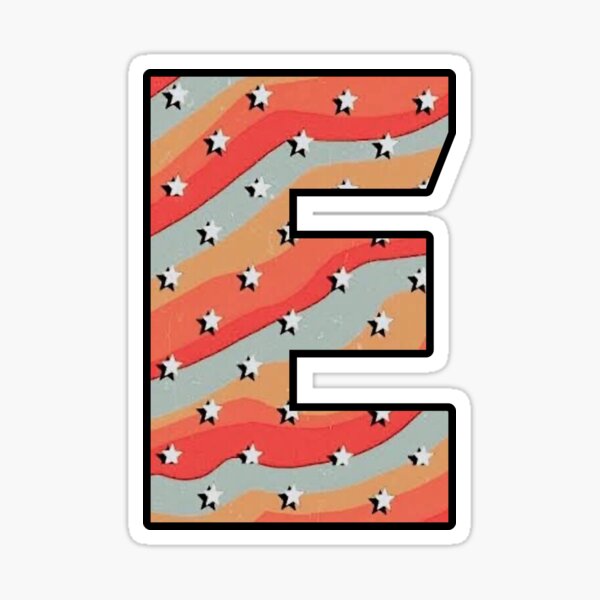 "Letter E Block Initial" Sticker for Sale by Wyliekyote | Redbubble