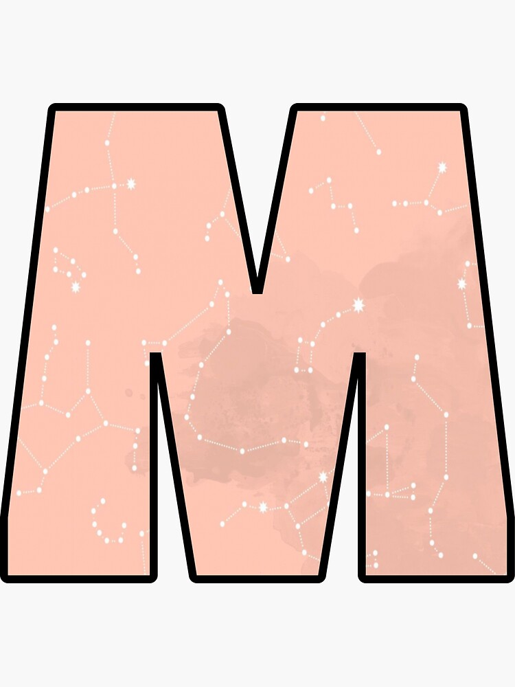 "Letter M Block Initial" Sticker for Sale by Wyliekyote | Redbubble