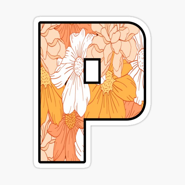 "Letter P Block Letter" Sticker for Sale by Wyliekyote | Redbubble