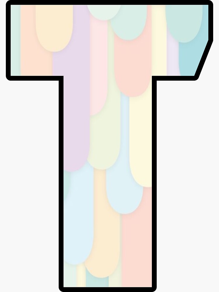 "Letter T Block Initial" Sticker for Sale by Wyliekyote | Redbubble