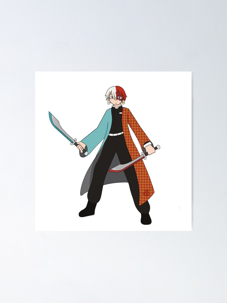 "Demon Slayer Todoroki" Poster by RedGummies | Redbubble