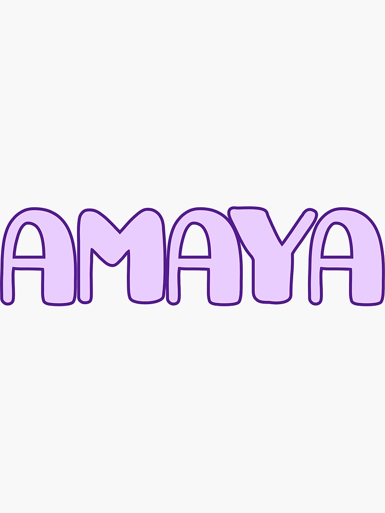 "Amaya Name Design" Sticker for Sale by sunny-day-art | Redbubble