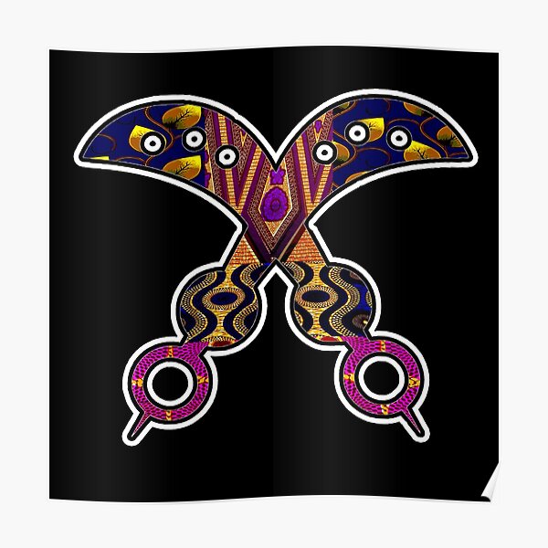 "Purple and Gold Akofena" Poster by artbyomega | Redbubble