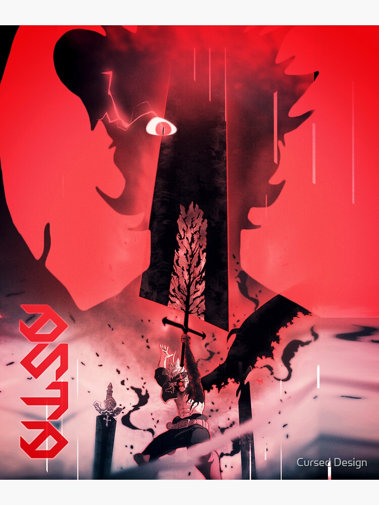 "Asta アスタ - Anti Magic power ( Black Clover )" Sticker by hatimbahia ...