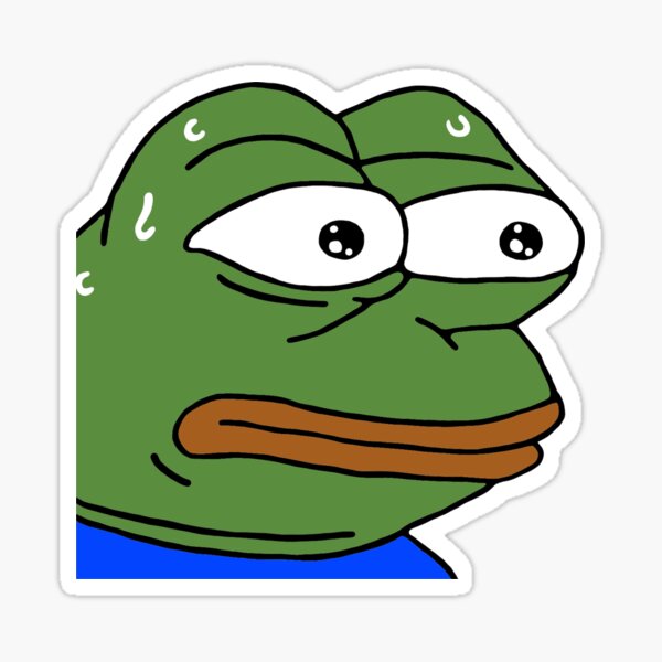 Sticker: Zucken Pepega Emote Pepe Der Frosch | Redbubble