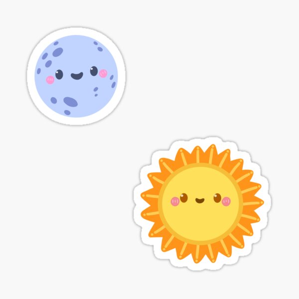 "Adorable Sun And Moon" Sticker by SofiaSava01 | Redbubble