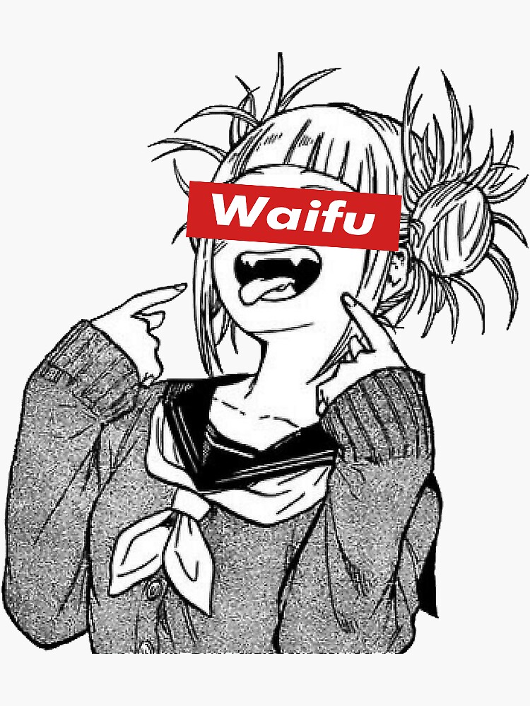 "Anime Sticker Waifu girl " Sticker by gaminghubb | Redbubble