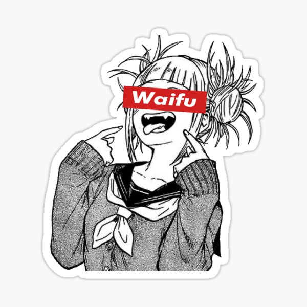 "Anime Sticker Waifu girl " Sticker by gaminghubb | Redbubble