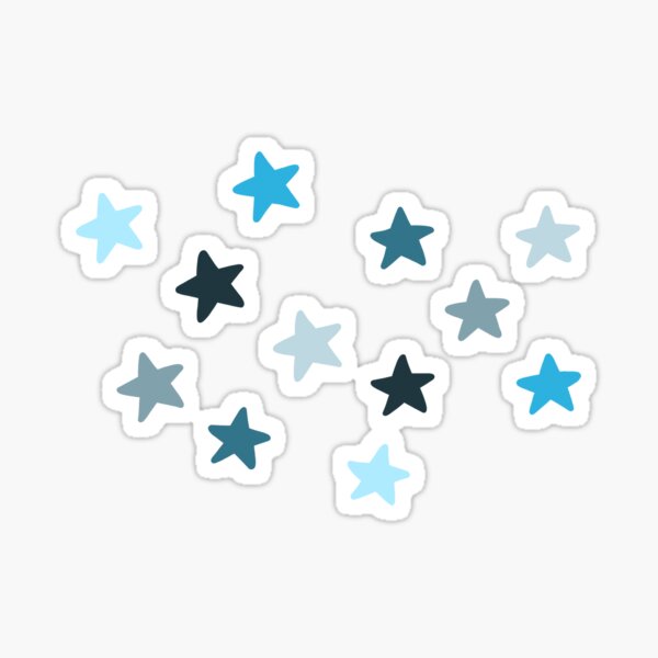 "Mini Blue Star Pack" Sticker for Sale by maddiestickersm | Redbubble