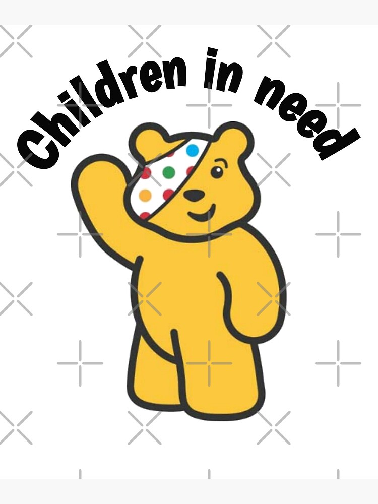 " Children in need pudsey" Poster for Sale by Crostone | Redbubble