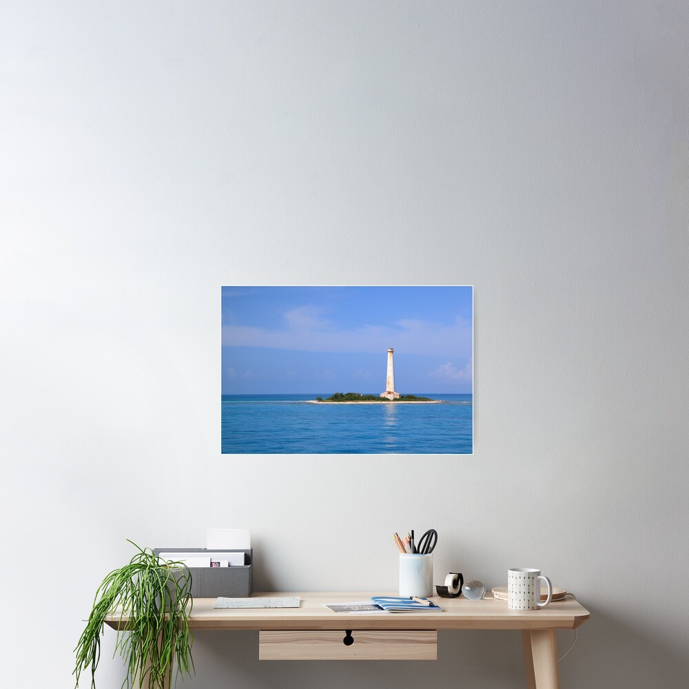"Lighthouse at Cay Lobos, Bahamas" Poster by RoupenBaker | Redbubble