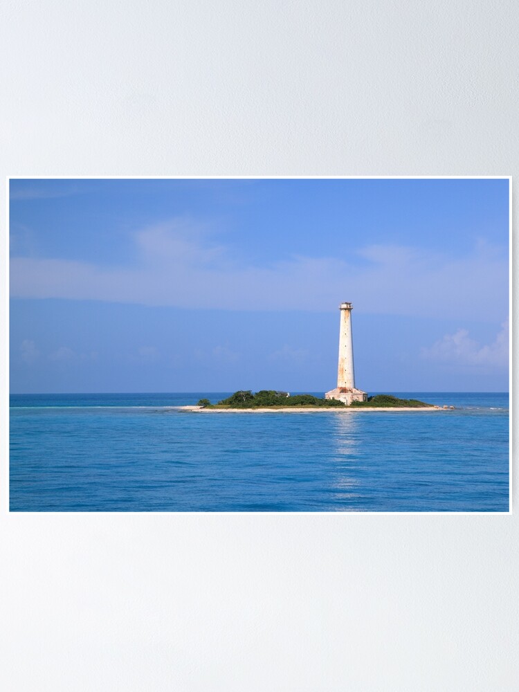 "Lighthouse at Cay Lobos, Bahamas" Poster by RoupenBaker | Redbubble