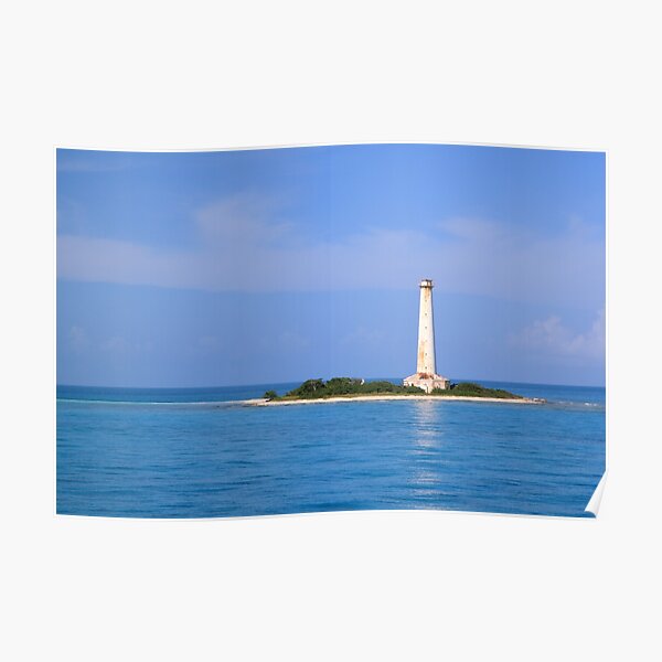 "Lighthouse at Cay Lobos, Bahamas" Poster by RoupenBaker | Redbubble