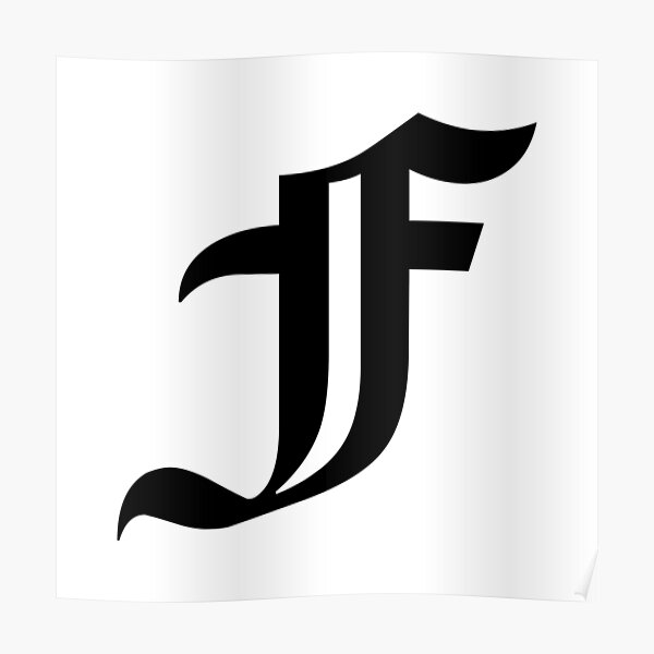 "F – Old English Initial Black Letter F" Poster for Sale by Typeglyphs ...