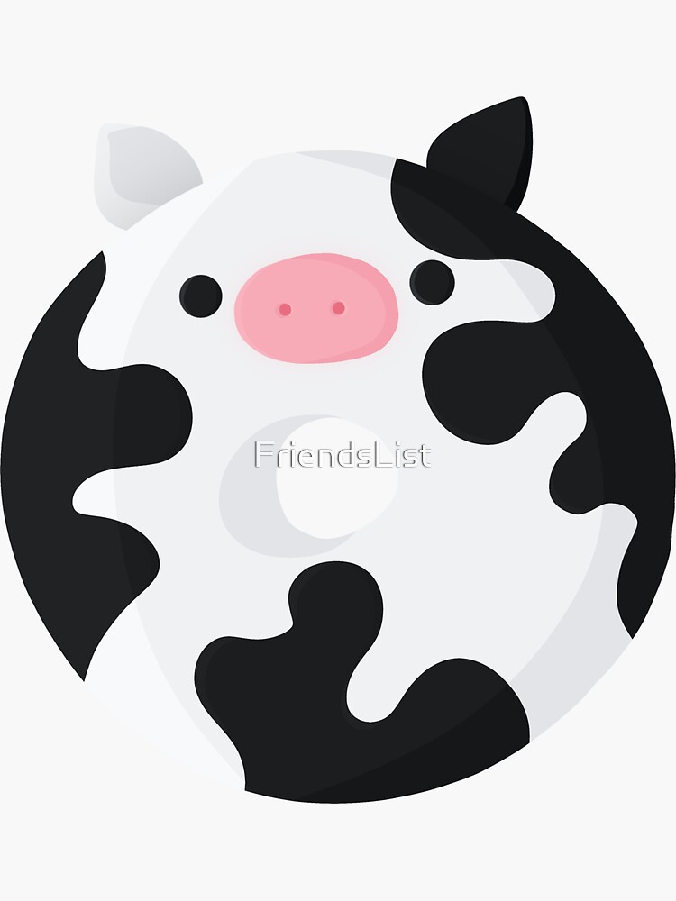 "Cute Cow Donut Illustration " Sticker for Sale by FriendsList | Redbubble