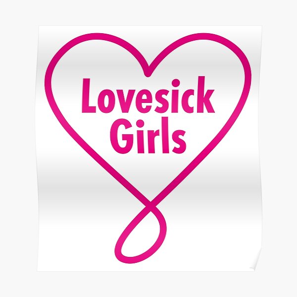"Lovesick Girls Blackpink - Pink Love Heart" Poster by seesaw-clothing ...