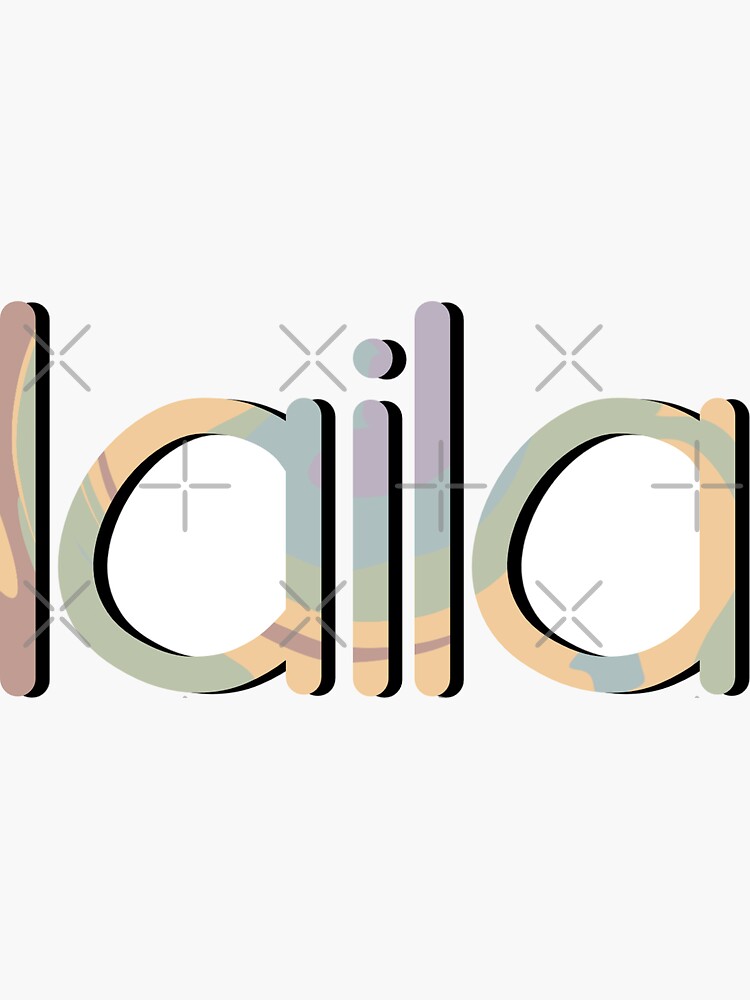"Custom Name “Laila” in Rainbow Colors" Sticker by Itsellac25 | Redbubble