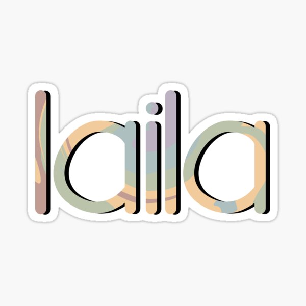 "Custom Name “Laila” in Rainbow Colors" Sticker by Itsellac25 | Redbubble
