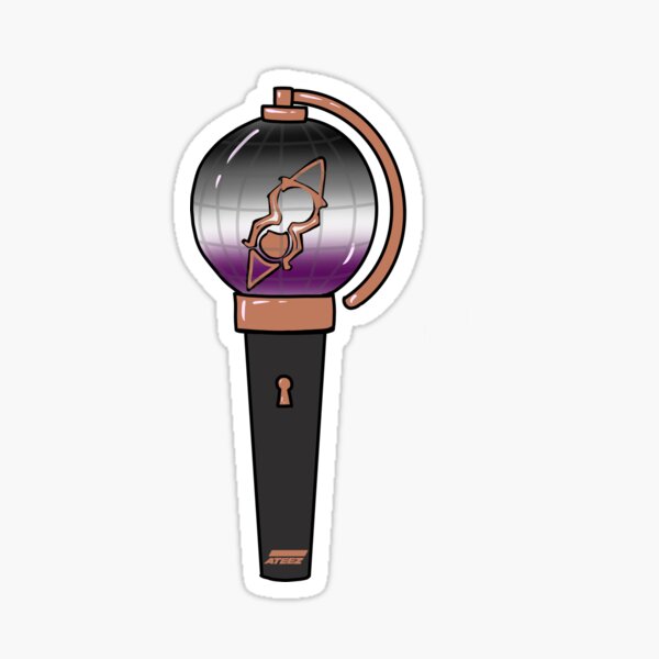 "ACE FLAG ATEEZ LIGHTSTICK" Sticker for Sale by wuffbert | Redbubble