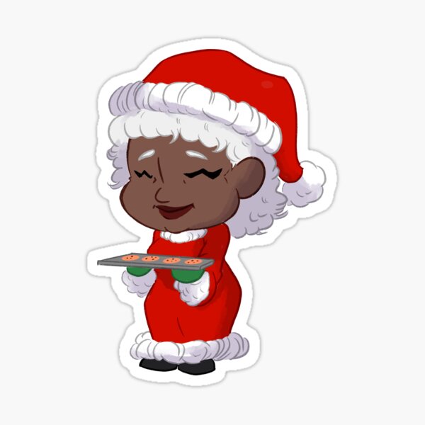 "Mrs. C aka Mrs. Claus Ver. 2" Sticker for Sale by PadillaArt | Redbubble