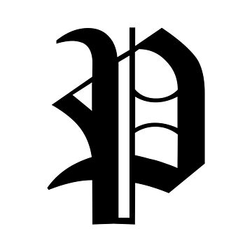 "P – Old English Initial Black Letter P" Poster for Sale by Typeglyphs ...