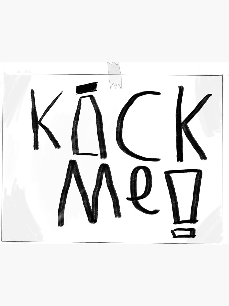 "Kick me prank" Sticker for Sale by Wheeee | Redbubble
