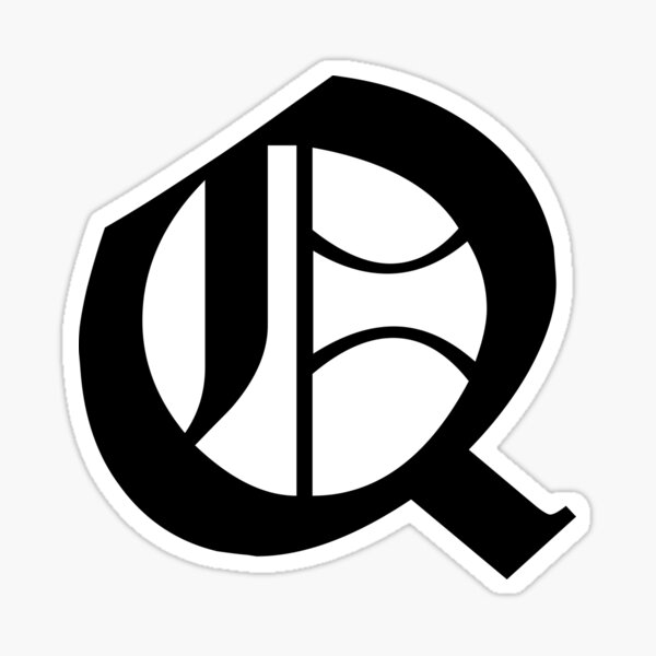 "Q – Old English Initial Black Letter Q" Sticker for Sale by Typeglyphs ...