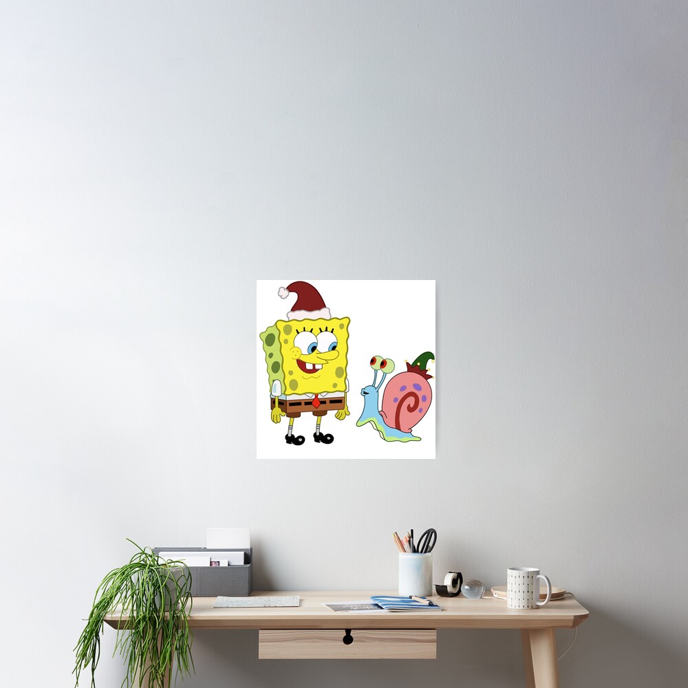Póster «Bob Esponja y Gary Navidad» de lindsayostroff | Redbubble