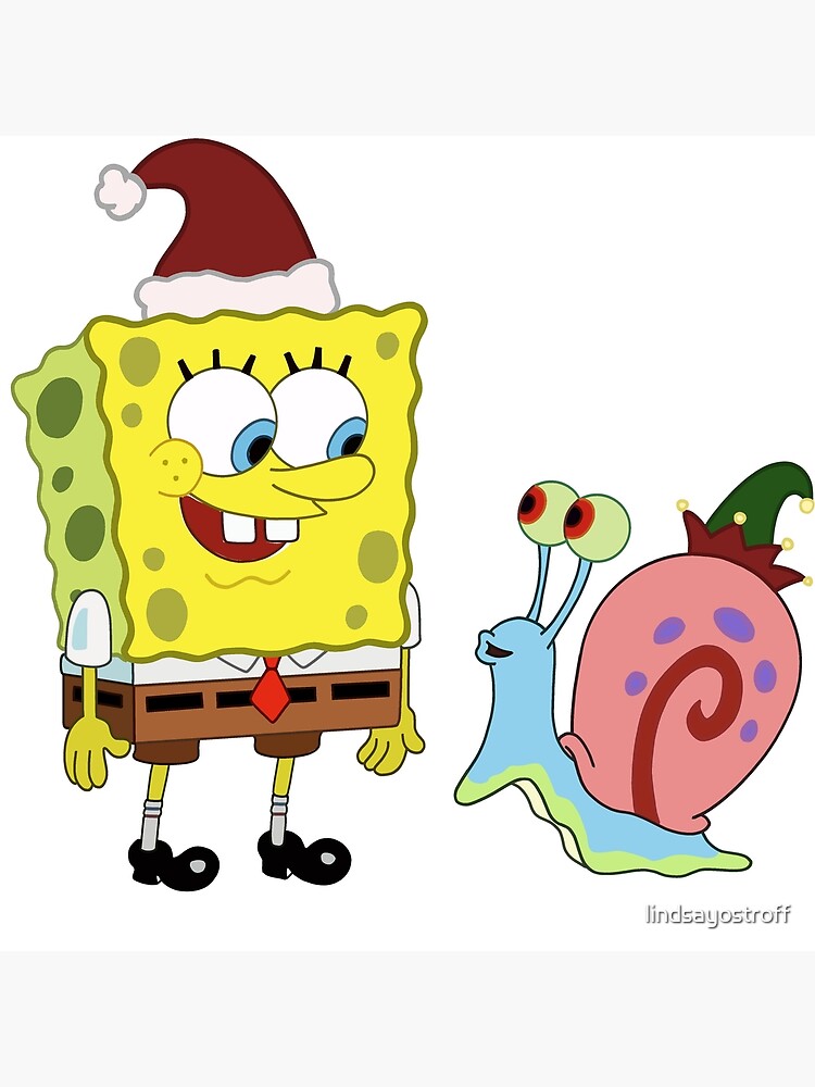 Póster «Bob Esponja y Gary Navidad» de lindsayostroff | Redbubble