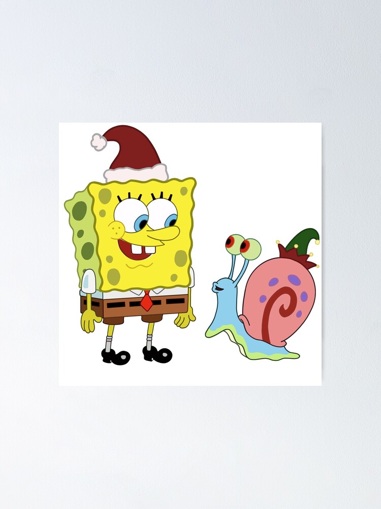 Póster «Bob Esponja y Gary Navidad» de lindsayostroff | Redbubble